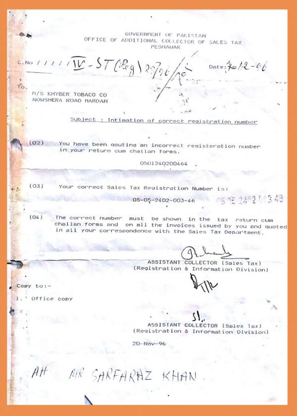 Sales Tax Registration Khyber Tobacco sales-tax-registration-khyber-tobacco